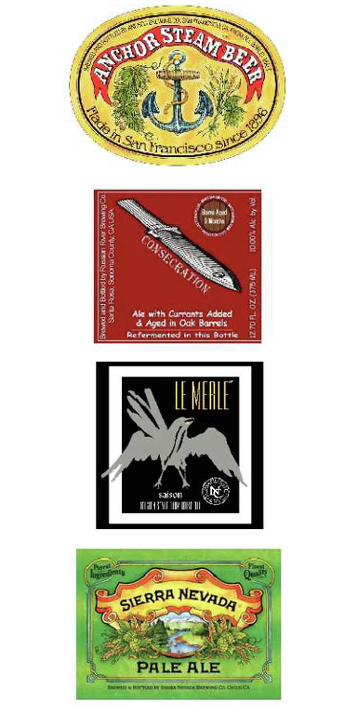 What are the four most iconic Bay Area beers?