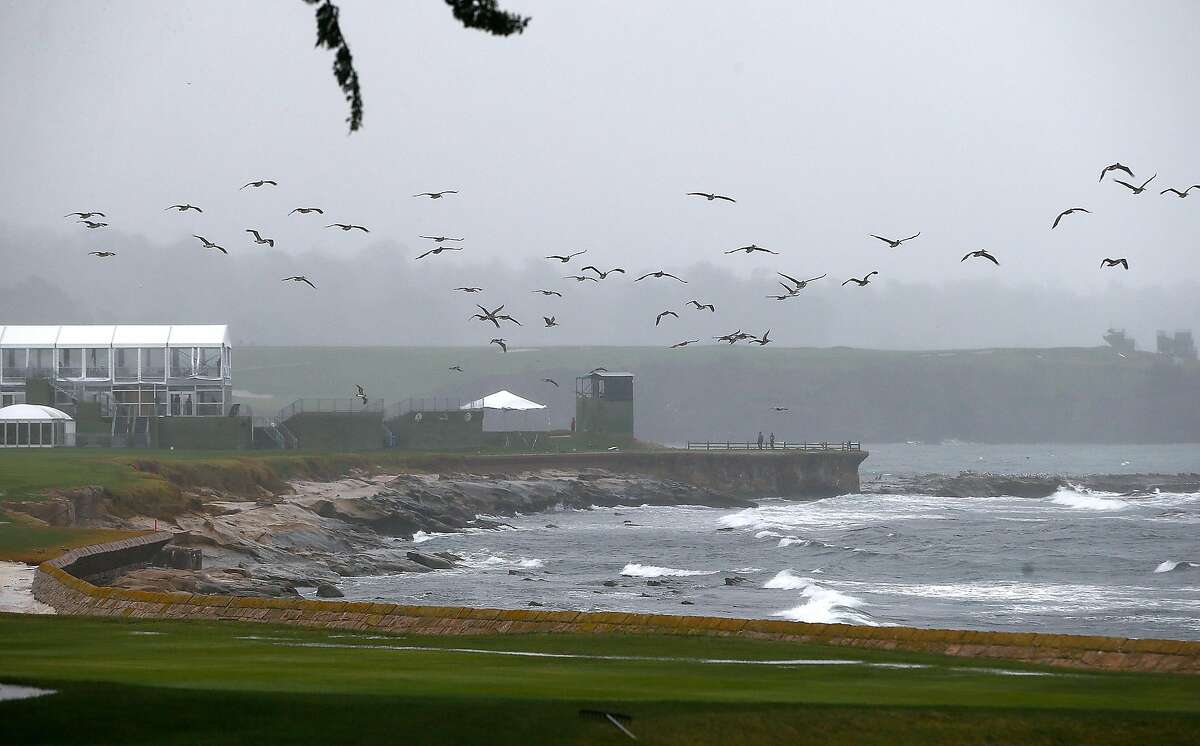Nasty weather lashes Pebble Beach ahead of AT&T