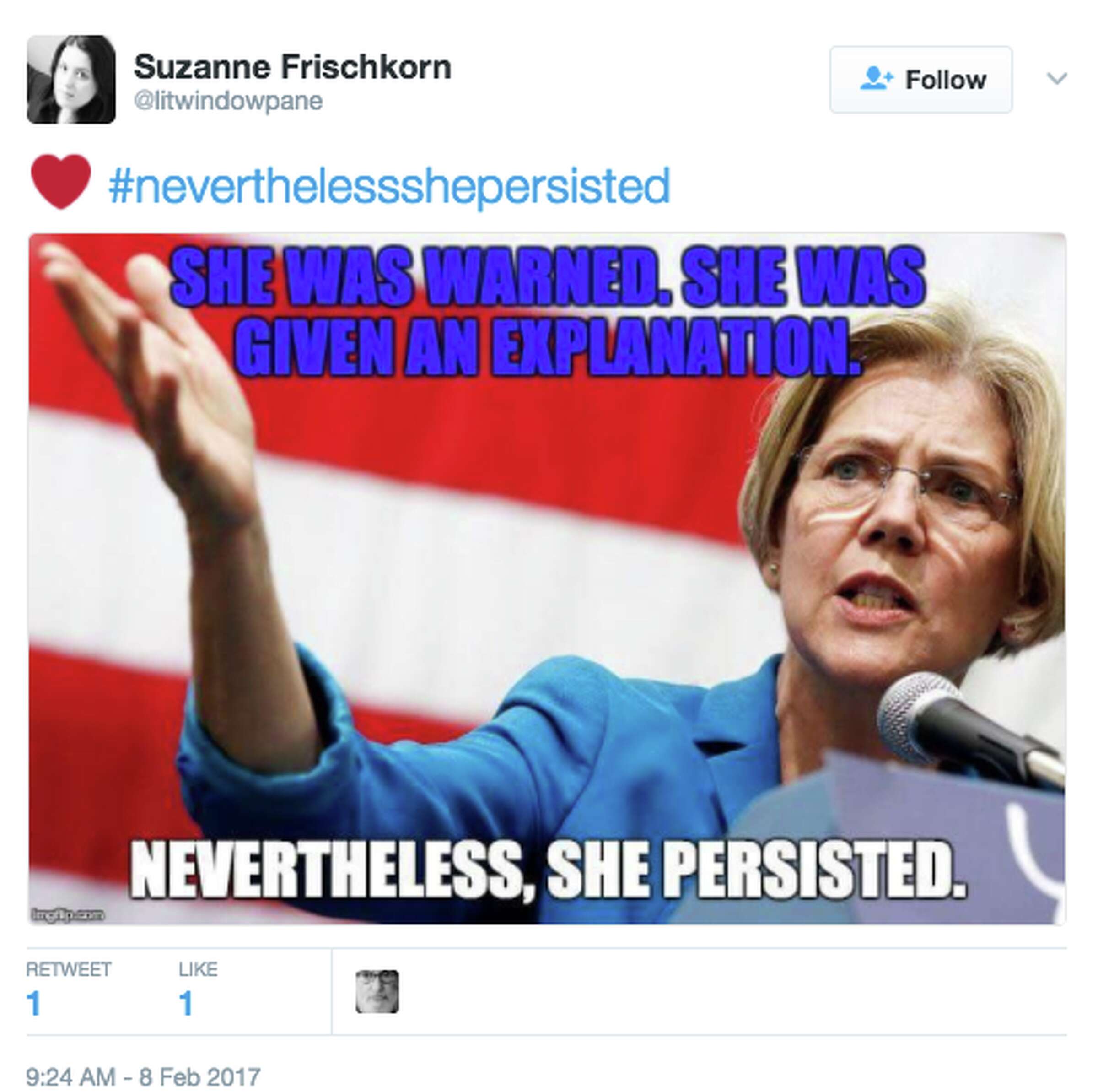 Here's why 'Nevertheless, she persisted!' is the new feminist battle cry