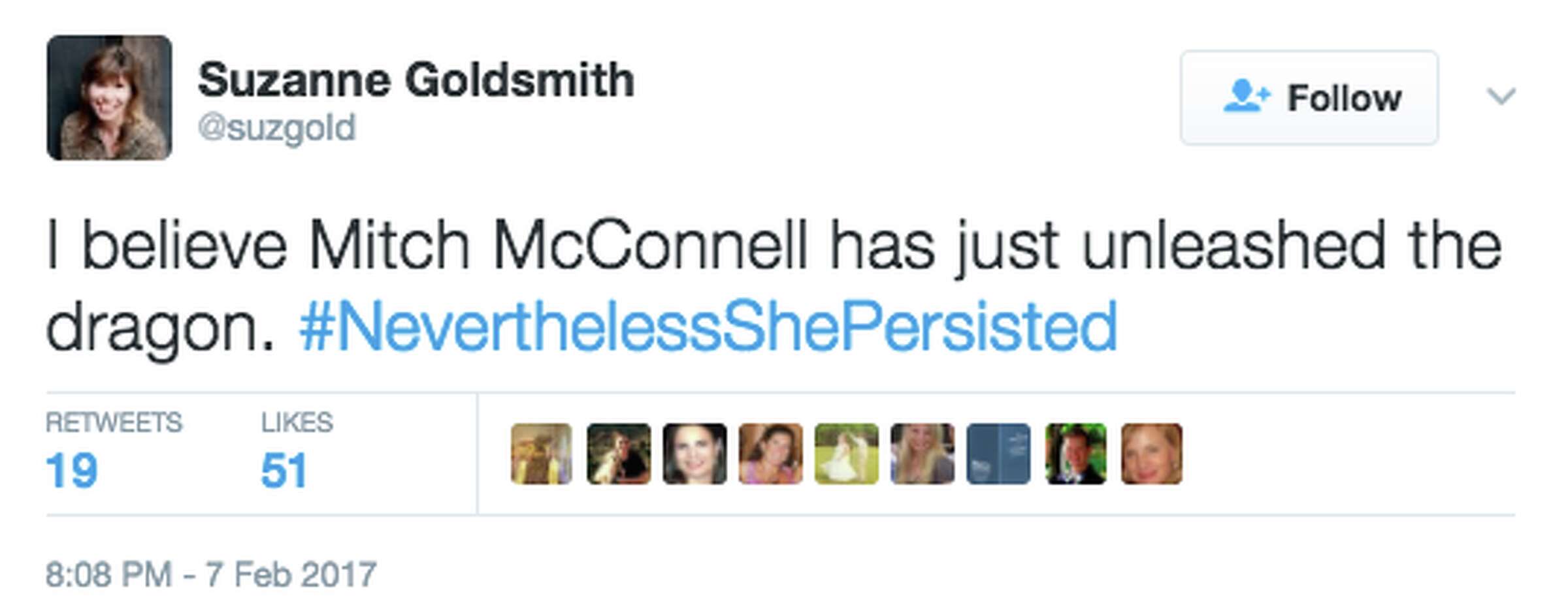 Here's why 'Nevertheless, she persisted!' is the new feminist battle cry