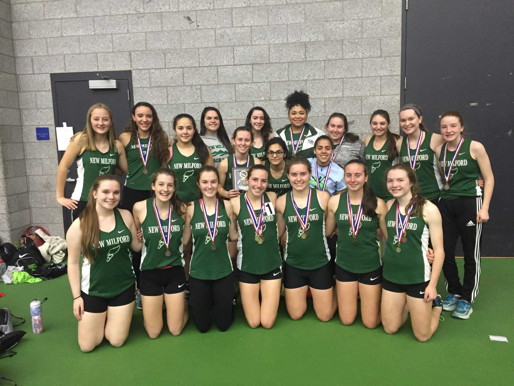 New Milford Girls track takes 2nd at SWC Championships
