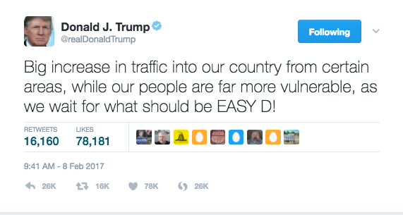 President Trump's most significant tweets since he became president