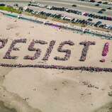 Thousands of protesters spell out 'RESIST!!' on San Francisco's Ocean ...