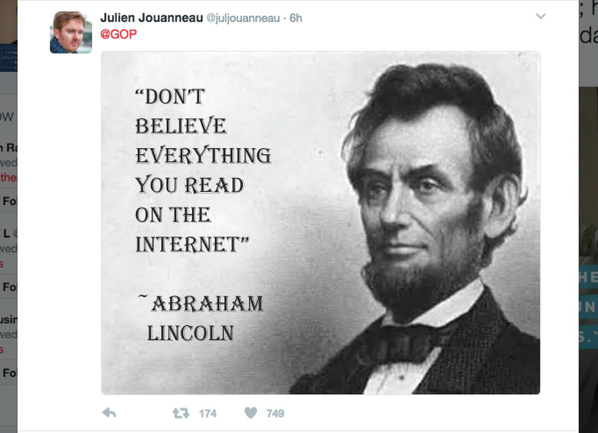GOP mistakenly tweets fake Abraham Lincoln quote, Internet writes ...