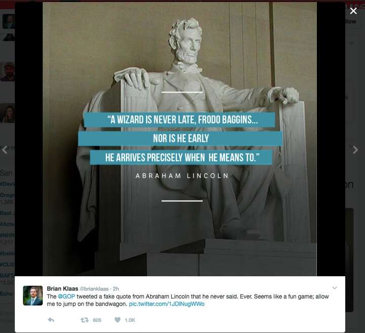 GOP mistakenly tweets fake Abraham Lincoln quote, Internet writes ...