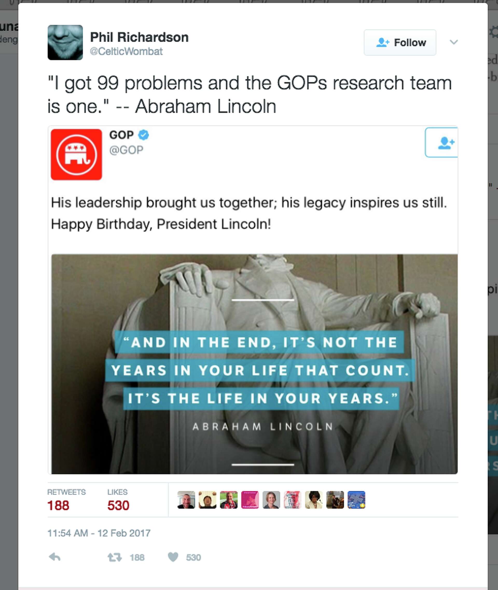 GOP mistakenly tweets fake Abraham Lincoln quote, Internet writes ...