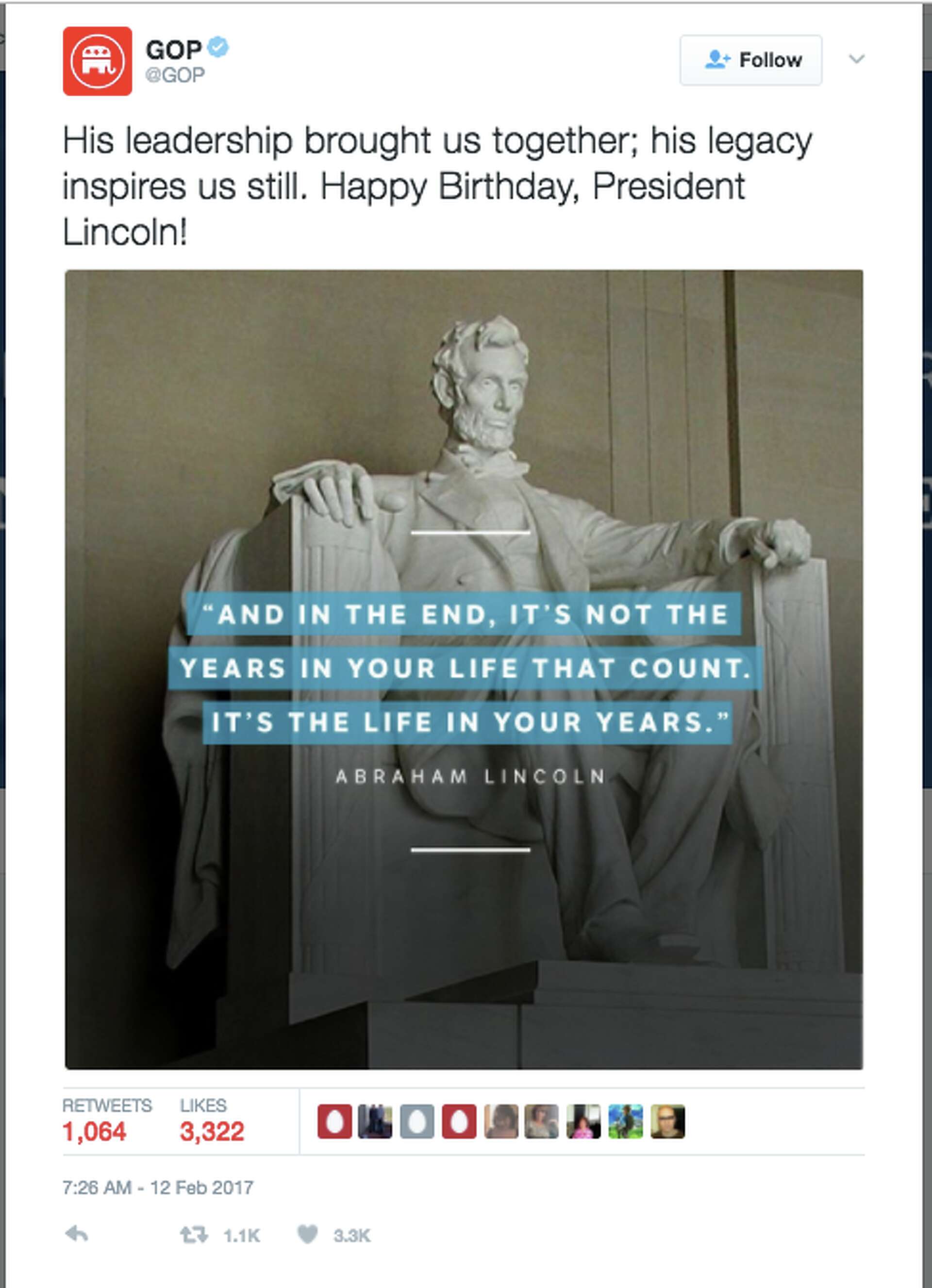GOP mistakenly tweets fake Abraham Lincoln quote, Internet writes ...