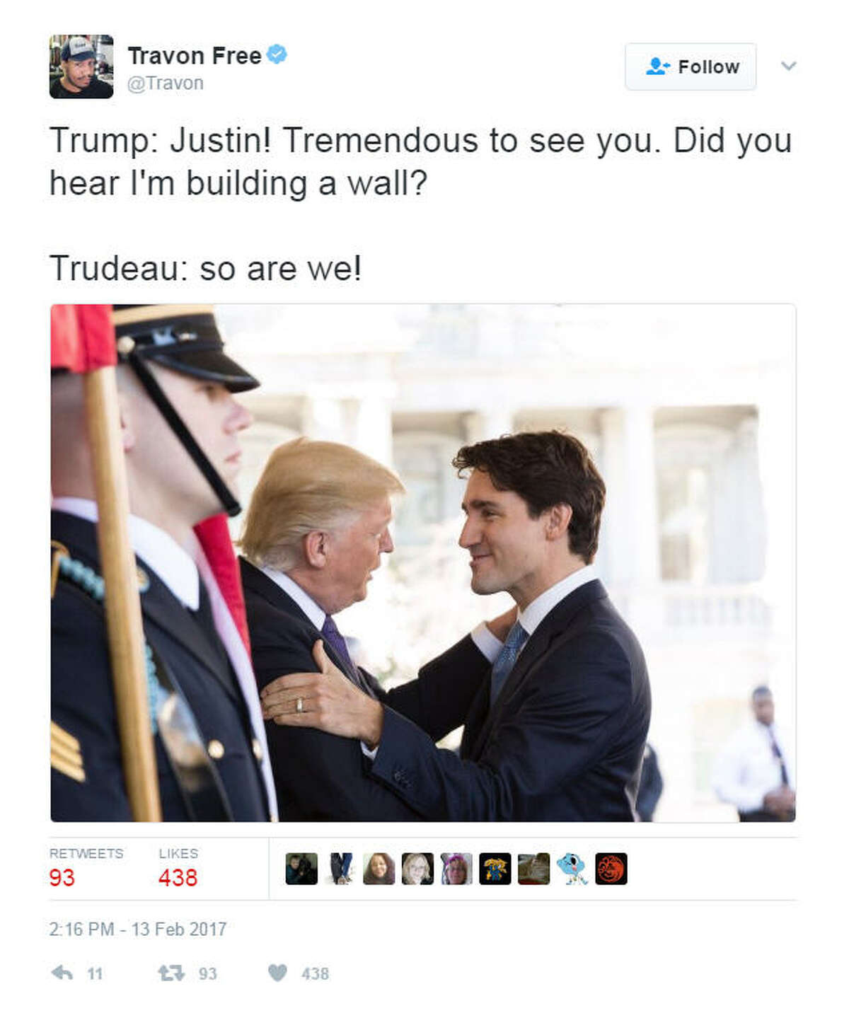 The Internet Couldnt Stop Creating Epic Memes From Donald Trump And Justin Trudeaus Meeting