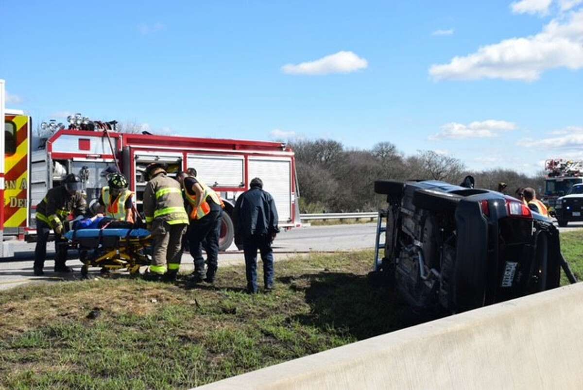 Woman Hospitalized After Rollover Collision Involving Multiple Vehicles