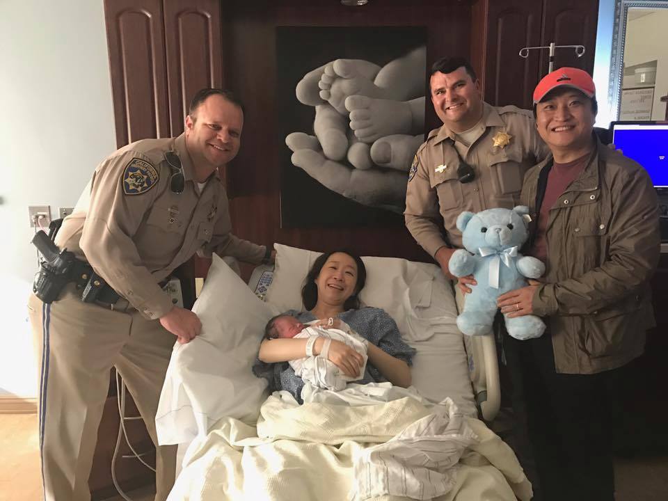 A CHP officer pulled over a speeding car. Then he helped deliver a baby.