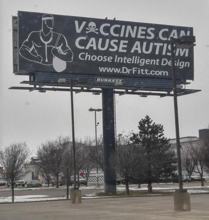Reddit photo of vaccines-cause-autism billboard stirs up chat about Dr ...