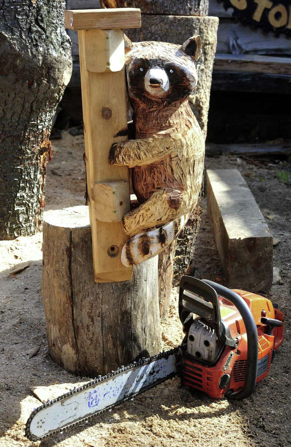 Danbury chain-saw sculptor turns wood into works of art