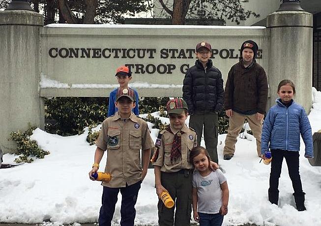 Greenwich Scouts visit State Police barracks