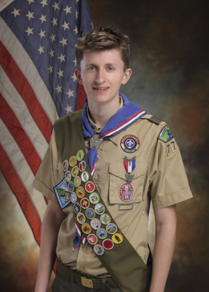 Jacob Krueger earns the rank of Eagle Scout