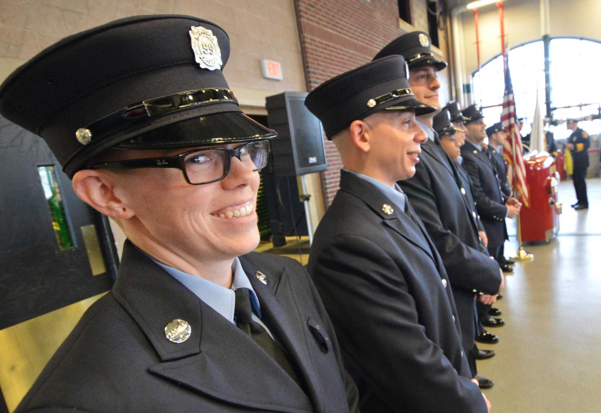 Norwalk swears in first female firefighter