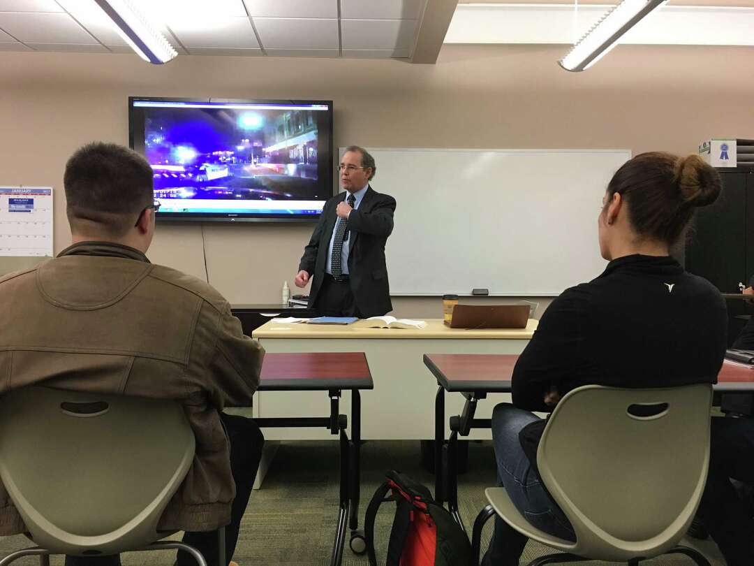 Schenectady cop recalls brutal attack in student address