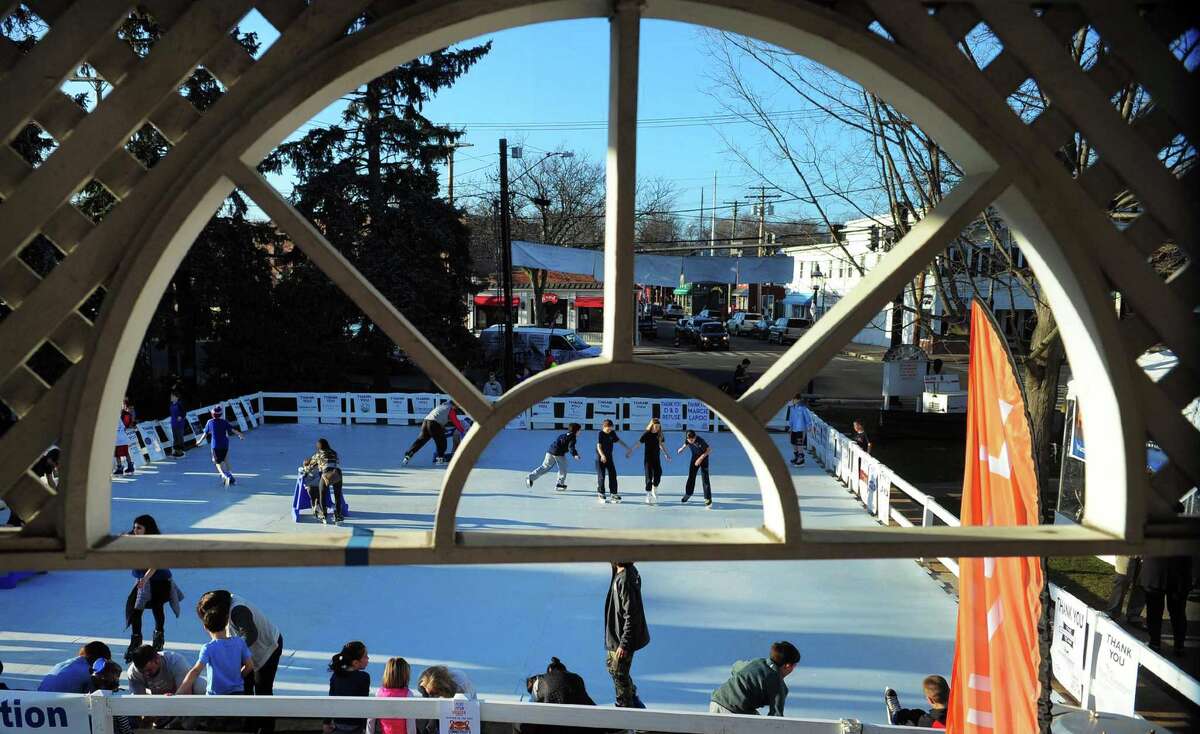 Skating on Sherman Green