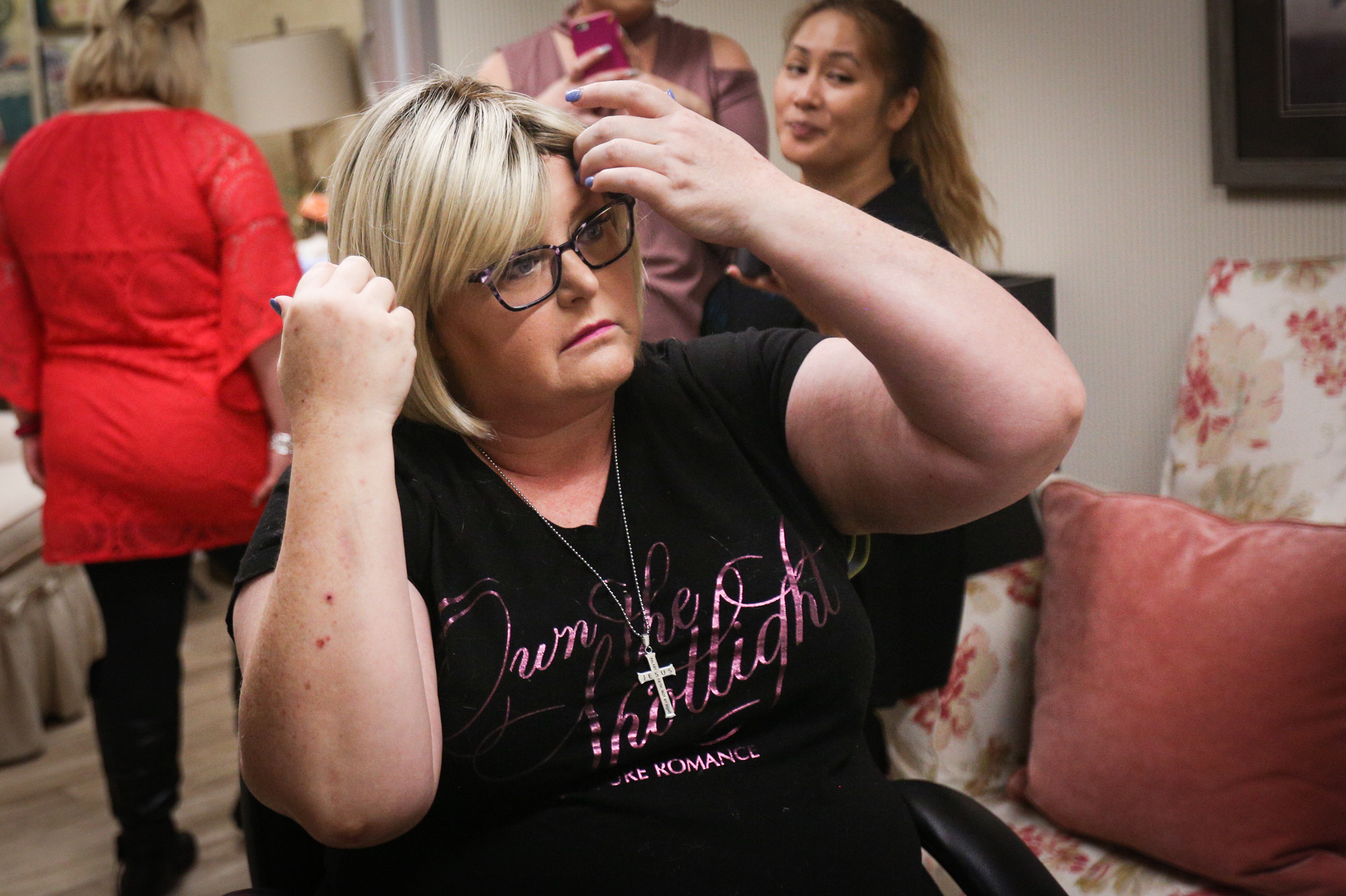 Breast cancer patient embraces battle with 'shave party'