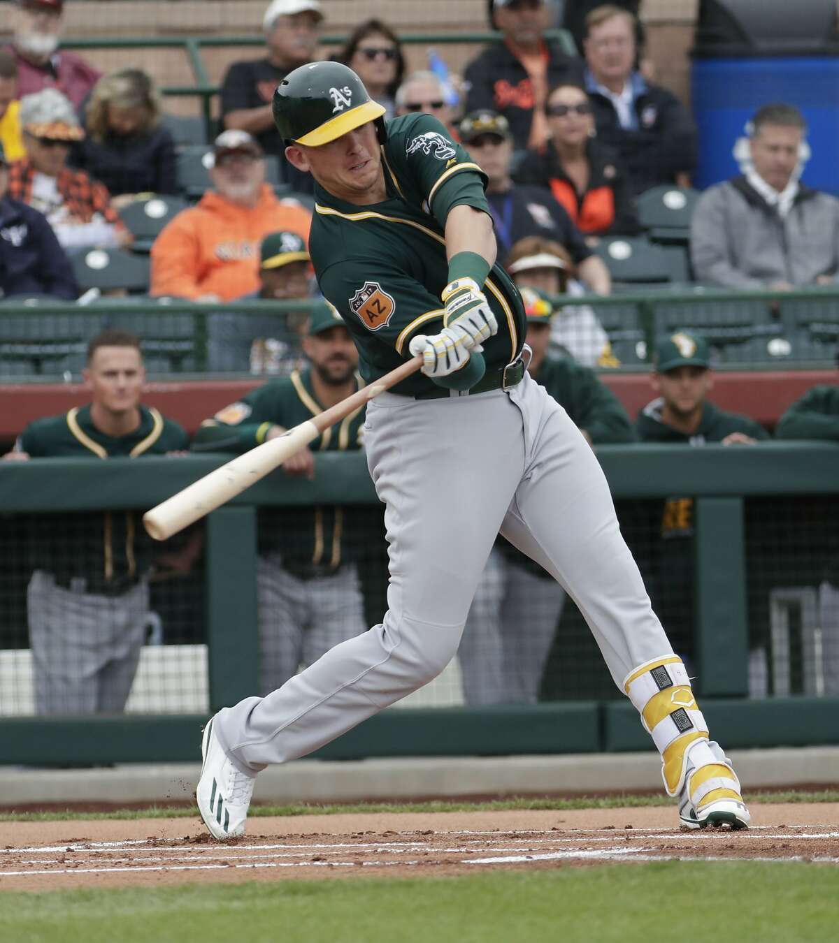 A’s Ryon Healy gets 1st start at one of his new spots