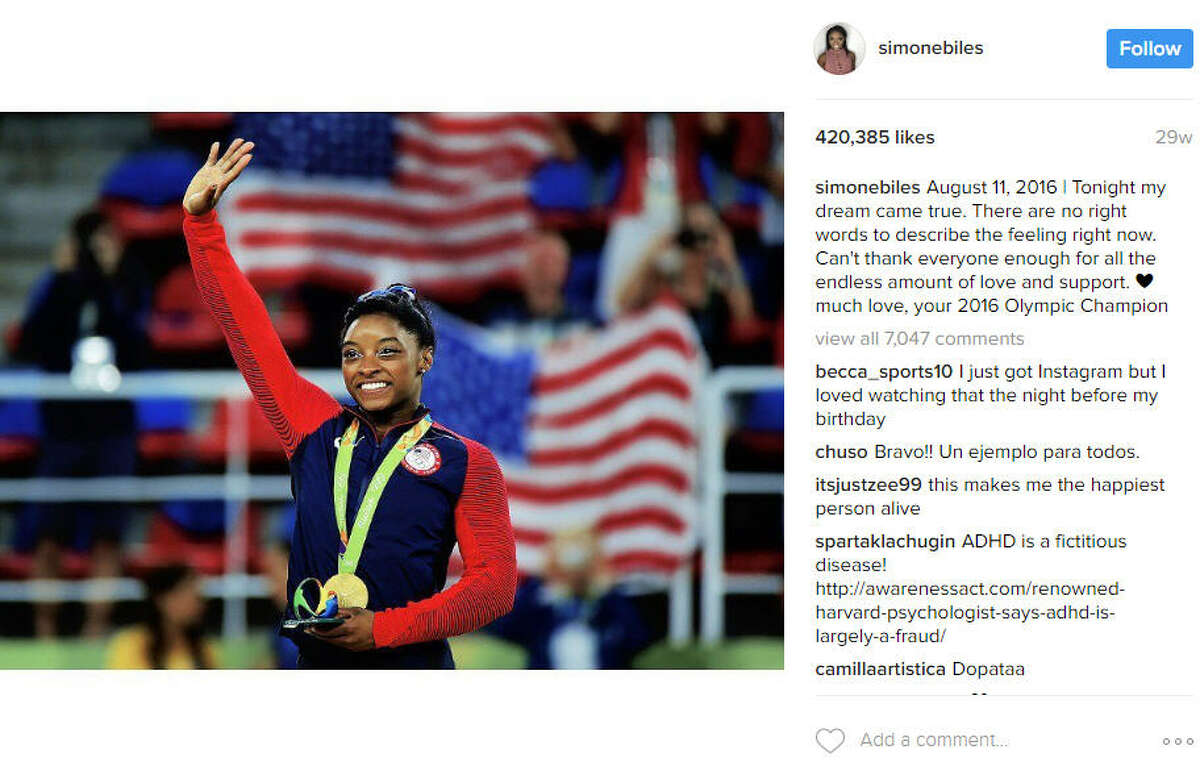 Olympian Simone Biles responds to troll over Instagram post
