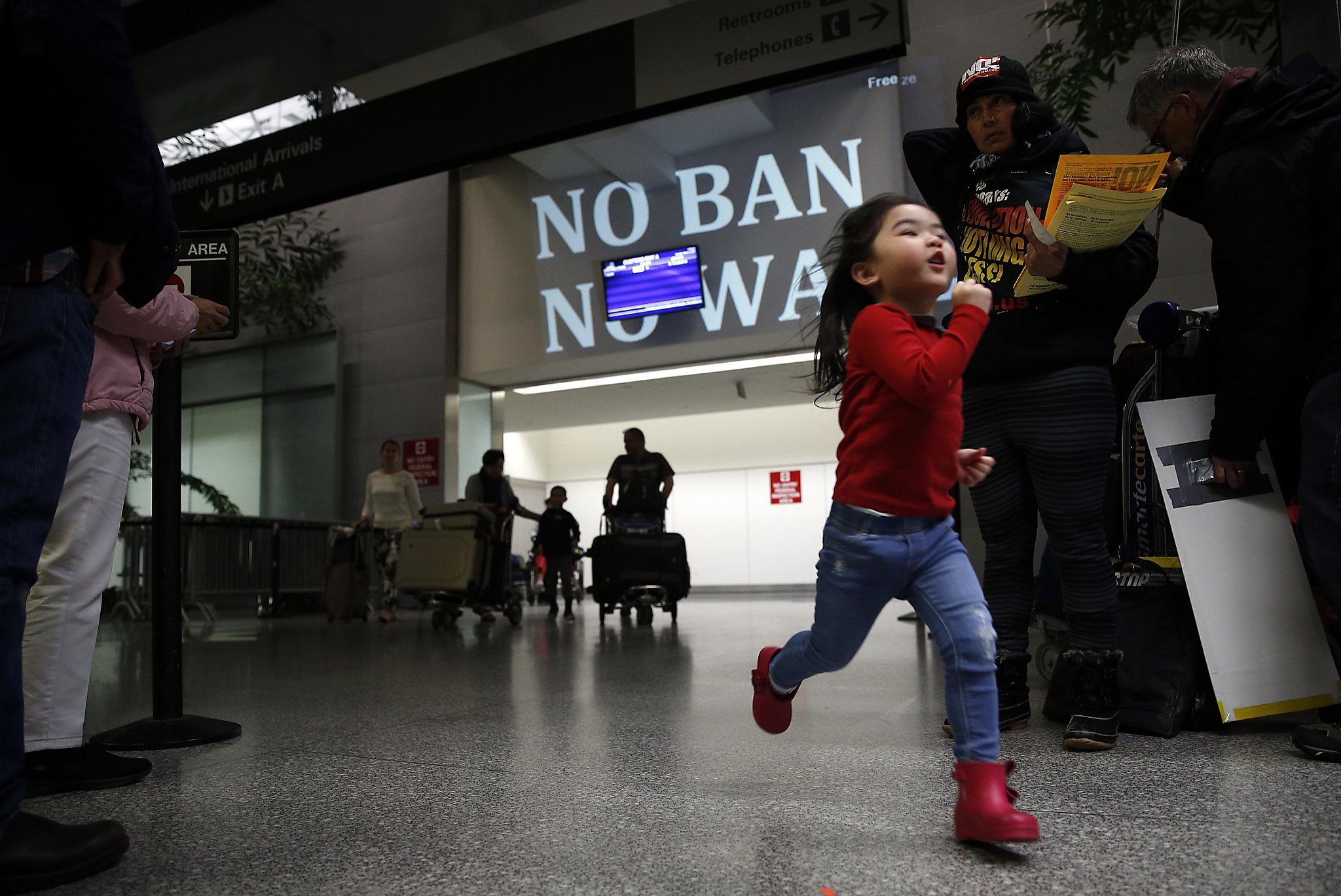 Political events in the Bay Area: travel ban protest, community forum