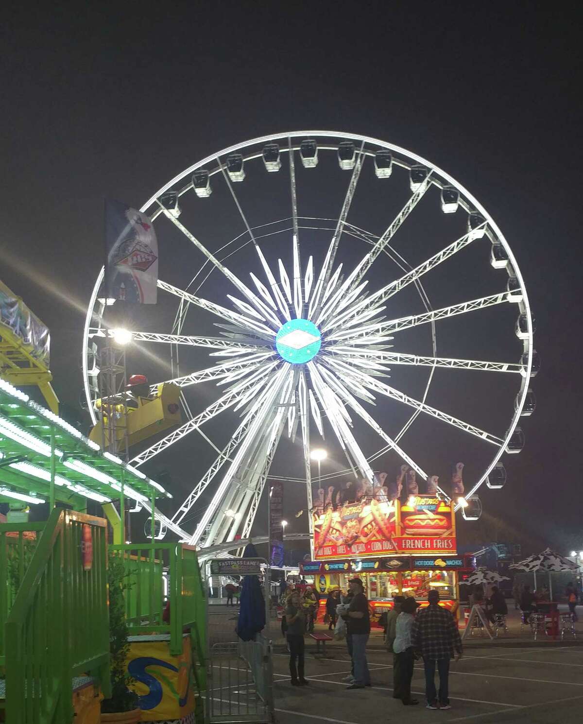 A grand view of the rodeo's midway