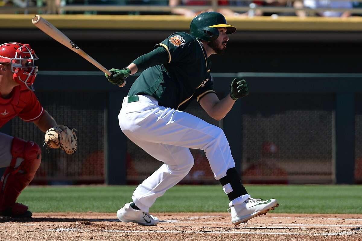 Matt Joyce leads off a fine offensive day for A’s