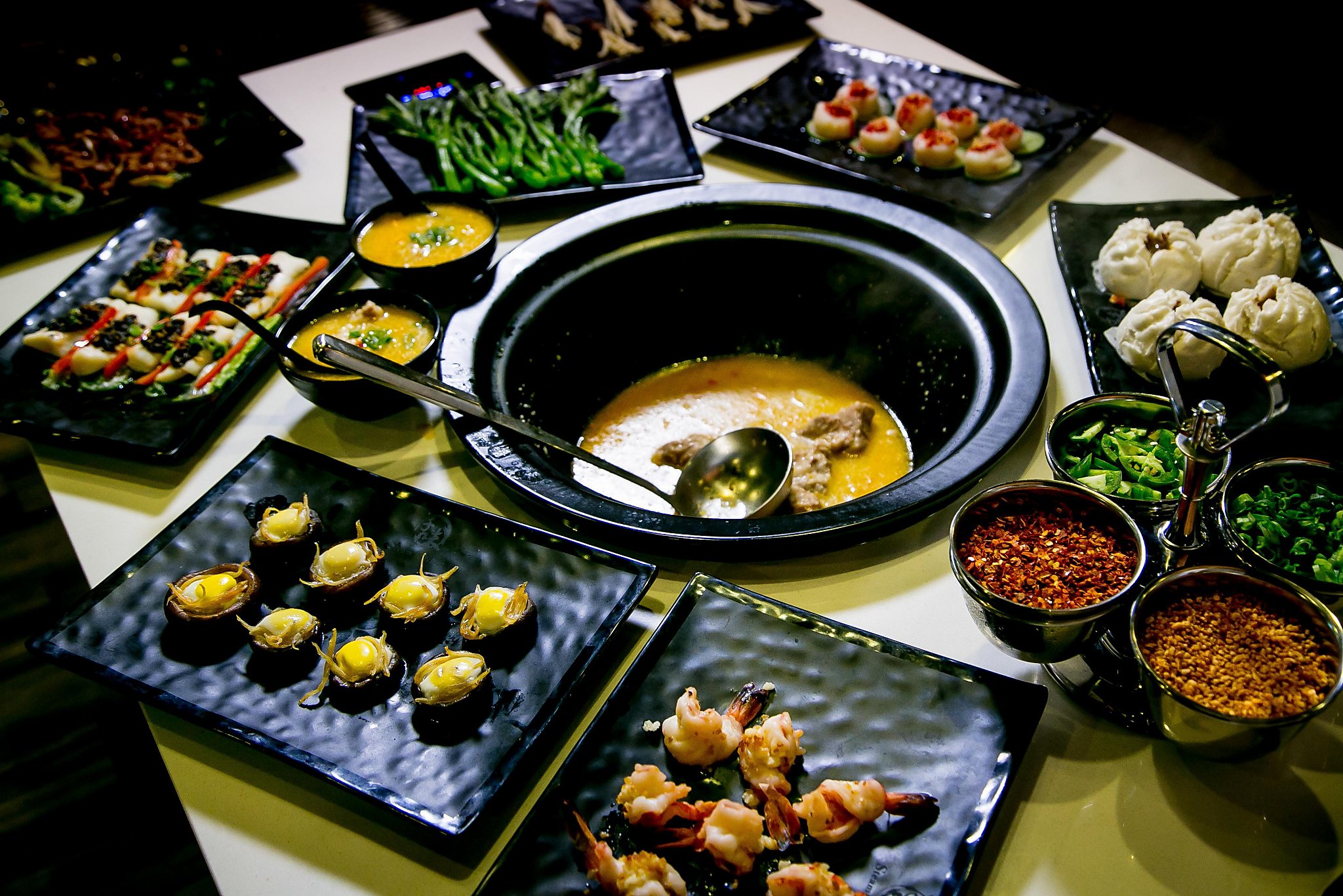 Everything is steamed at the table at Tastee Steam Kitchen in Oakland