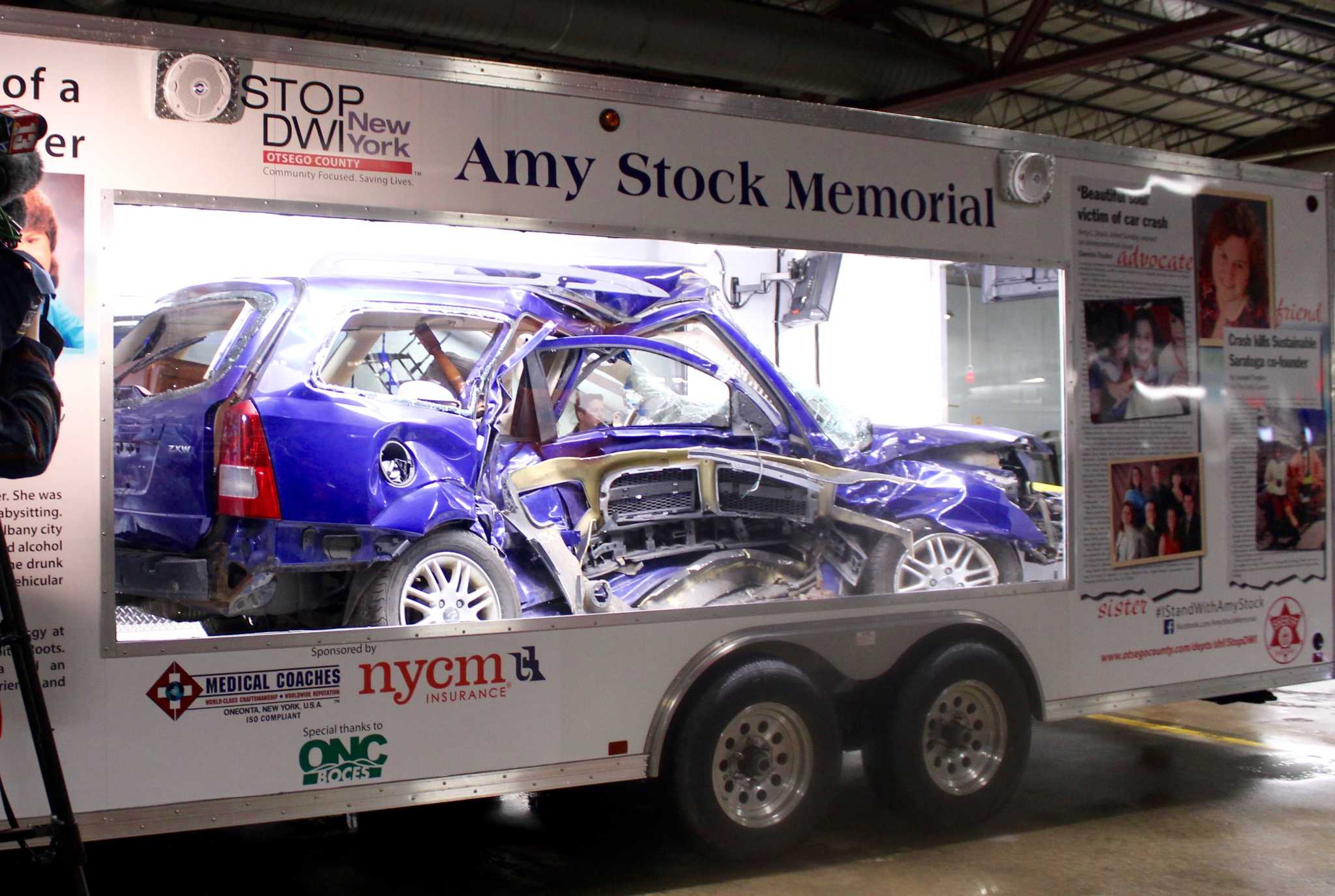 Memorial displayed for Amy Stock, killed in DWI crash