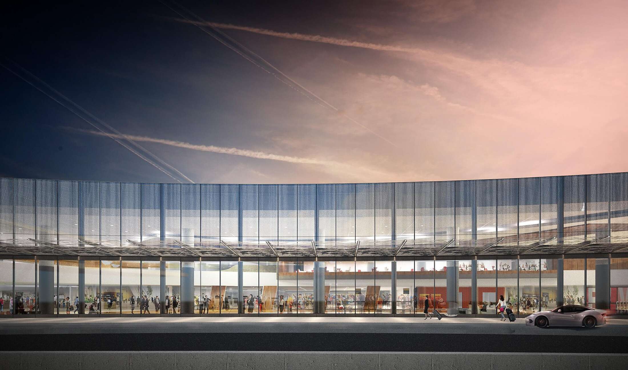 SFO redesign gets off the ground in airplane hangar
