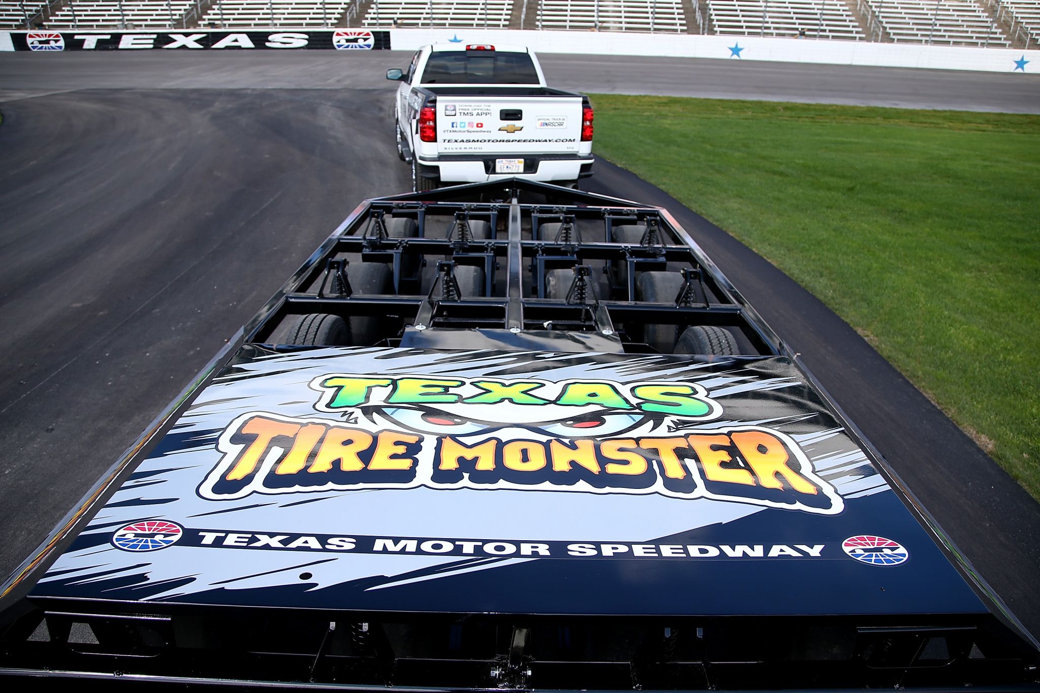 Texas Motor Speedway shows off its 'Texas Tire Monster'