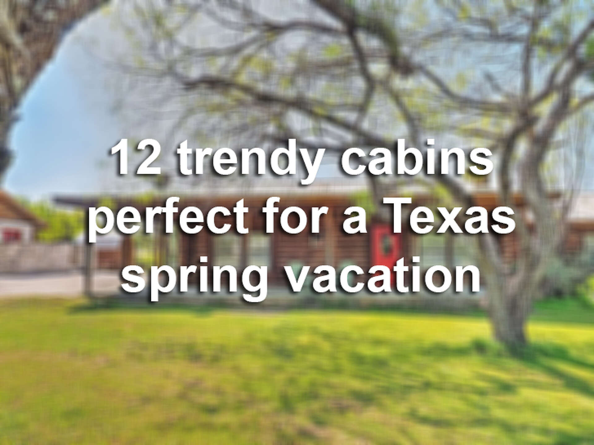 12 vibrant cabins for your next spring vacation in Texas