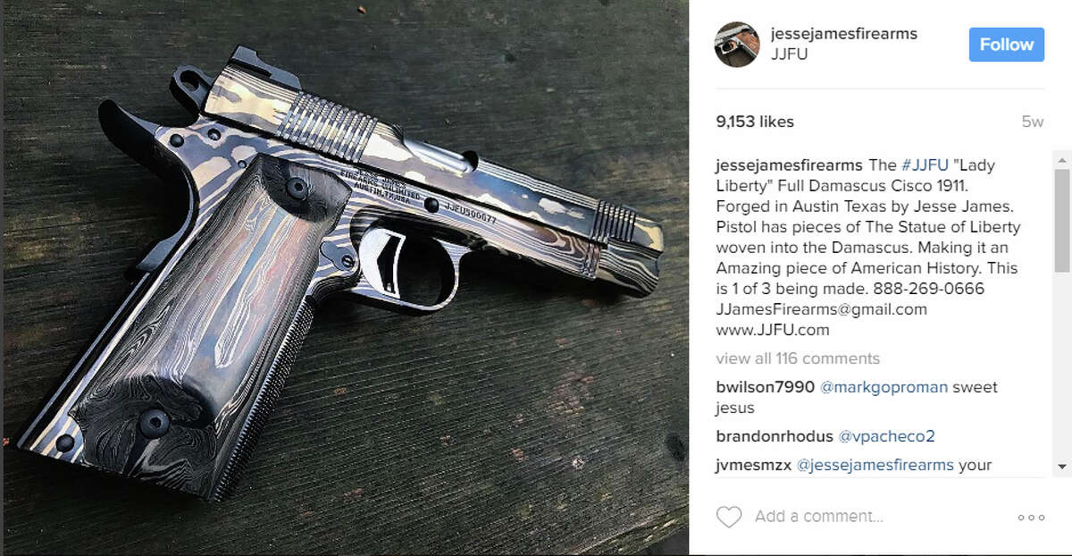 Texas reality TV star Jesse James crafts custom rare pistols from ...
