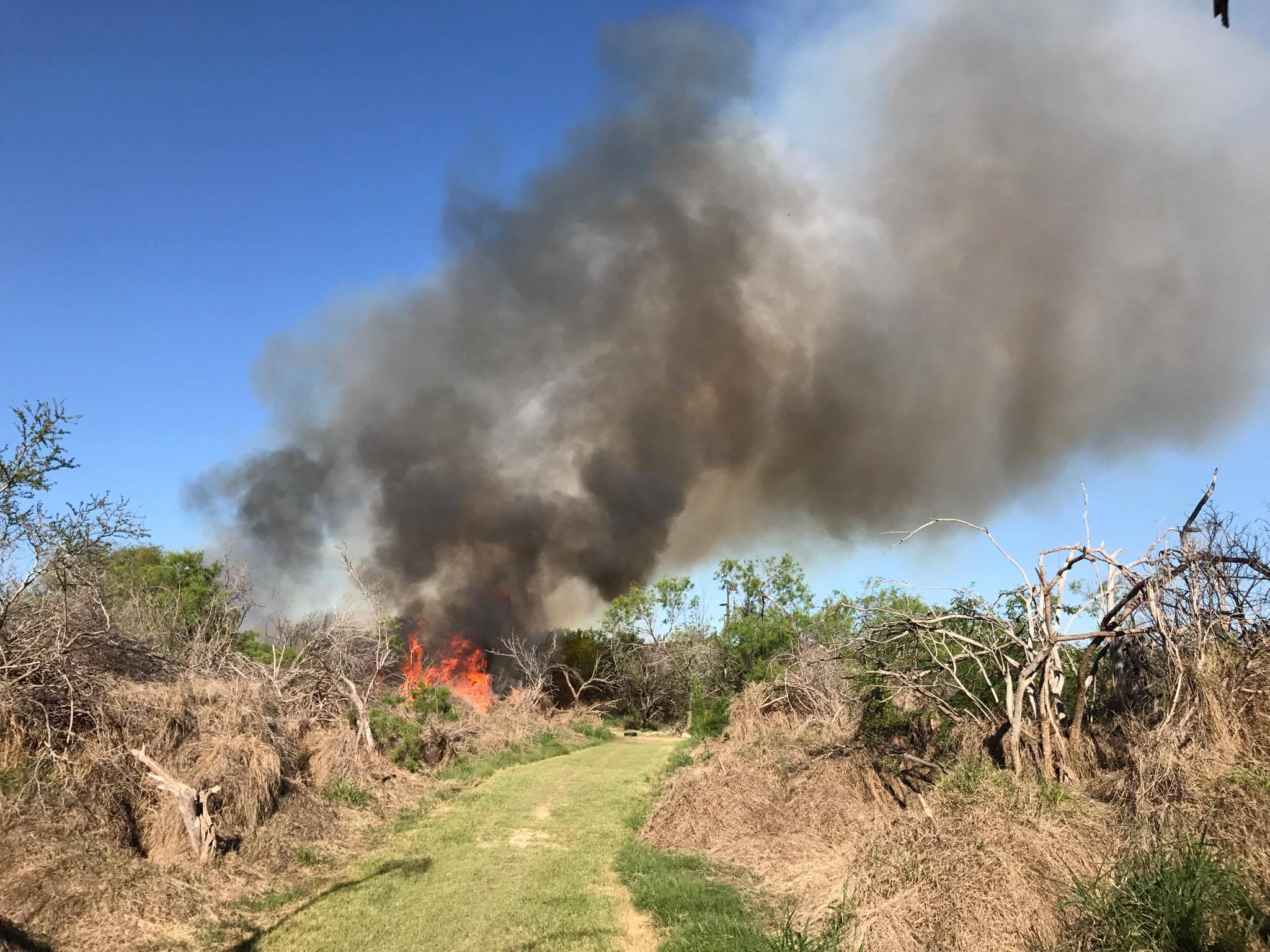 Photos: Laredo firefighters waged hours-long fight against local grass fire