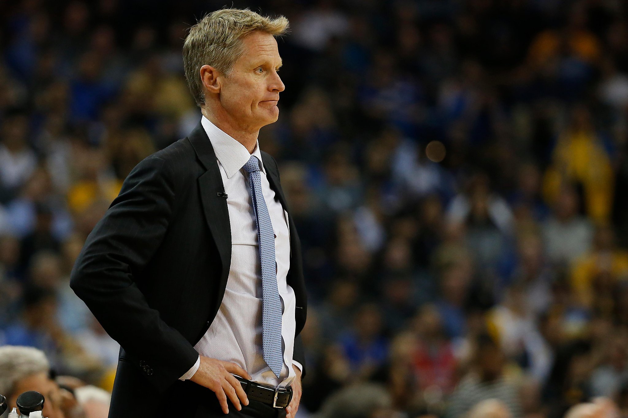 Steve Kerr’s clipboard-busting days over. . .for now