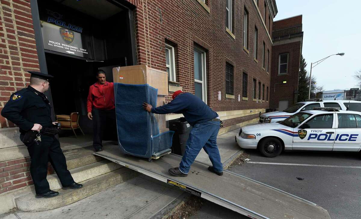 Photos: Troy police offices move across Sixth Avenue