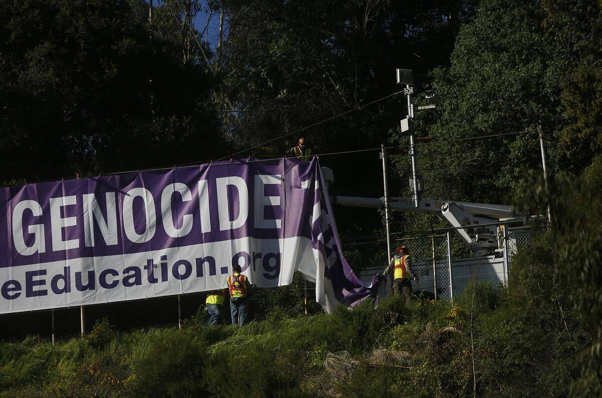Banner unfurled at Bay Bridge to commemorate Armenian genocide