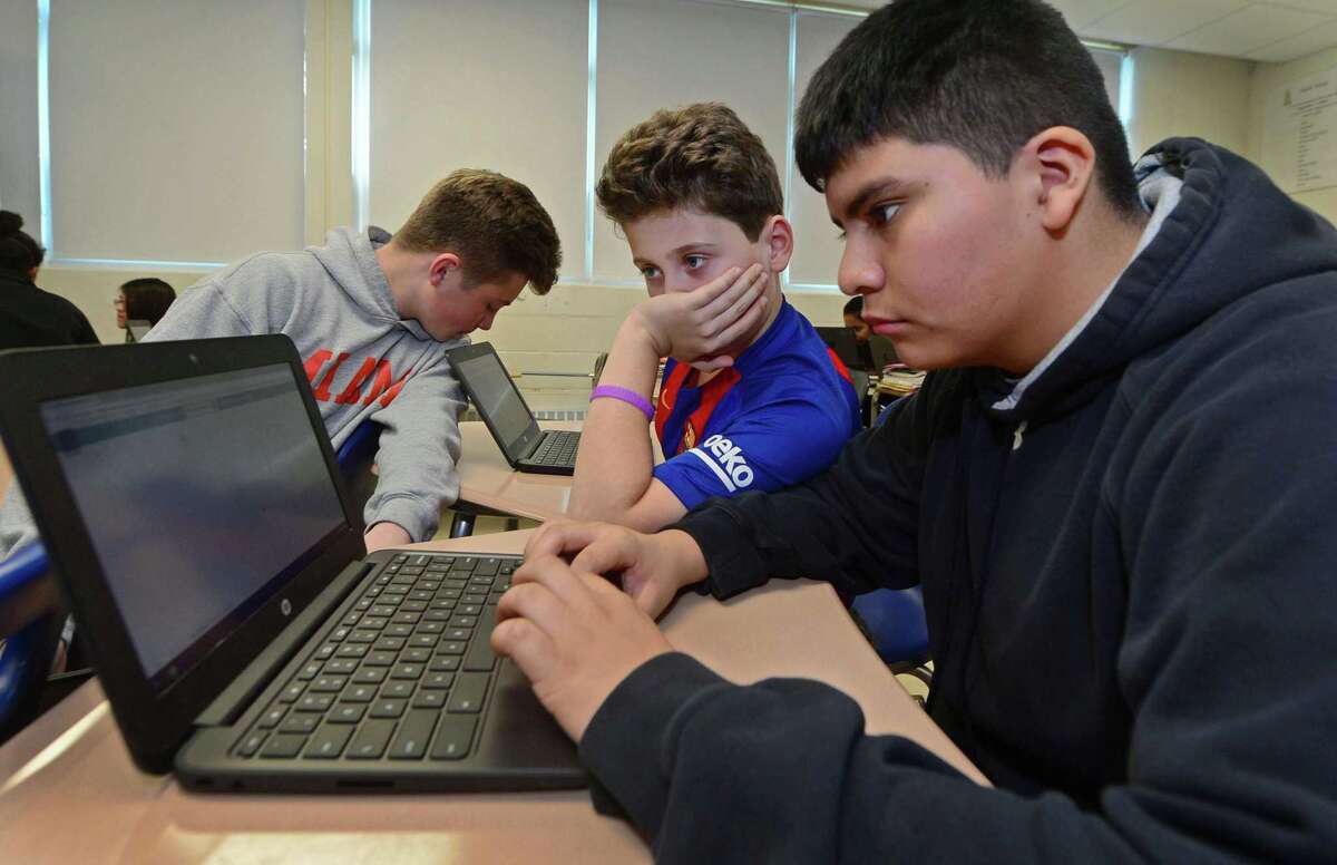 Hour of Code event at Ponus Ridge Middle School