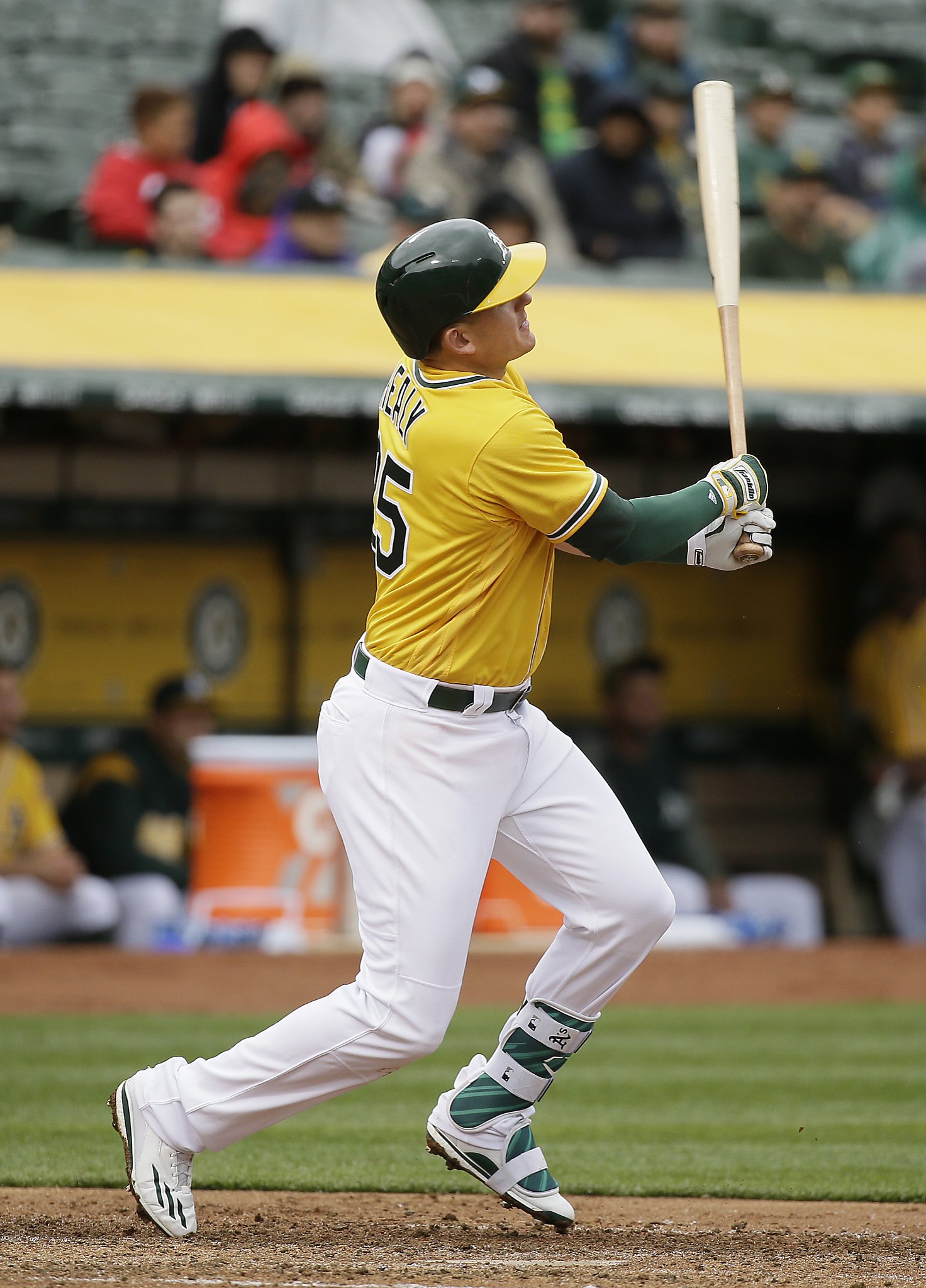 Healy, Triggs lead A’s past Angels