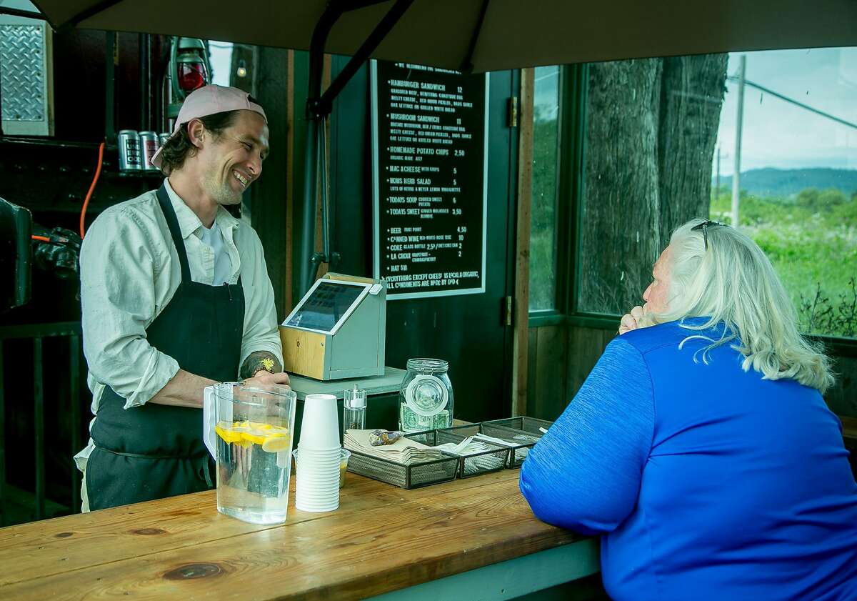 Former Saison chef now cooking hamburgers in a caboose