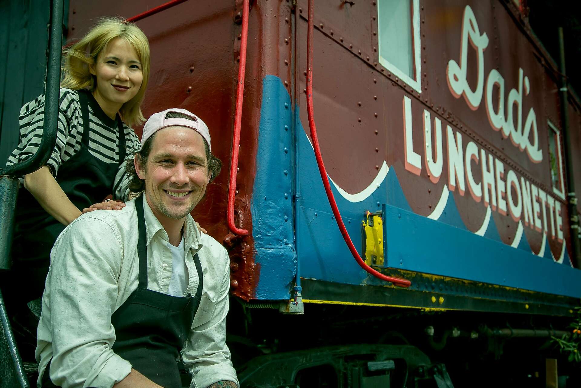 Former Saison chef now cooking hamburgers in a caboose