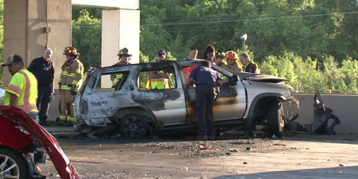 Fatal head-on crash shuts down I-45