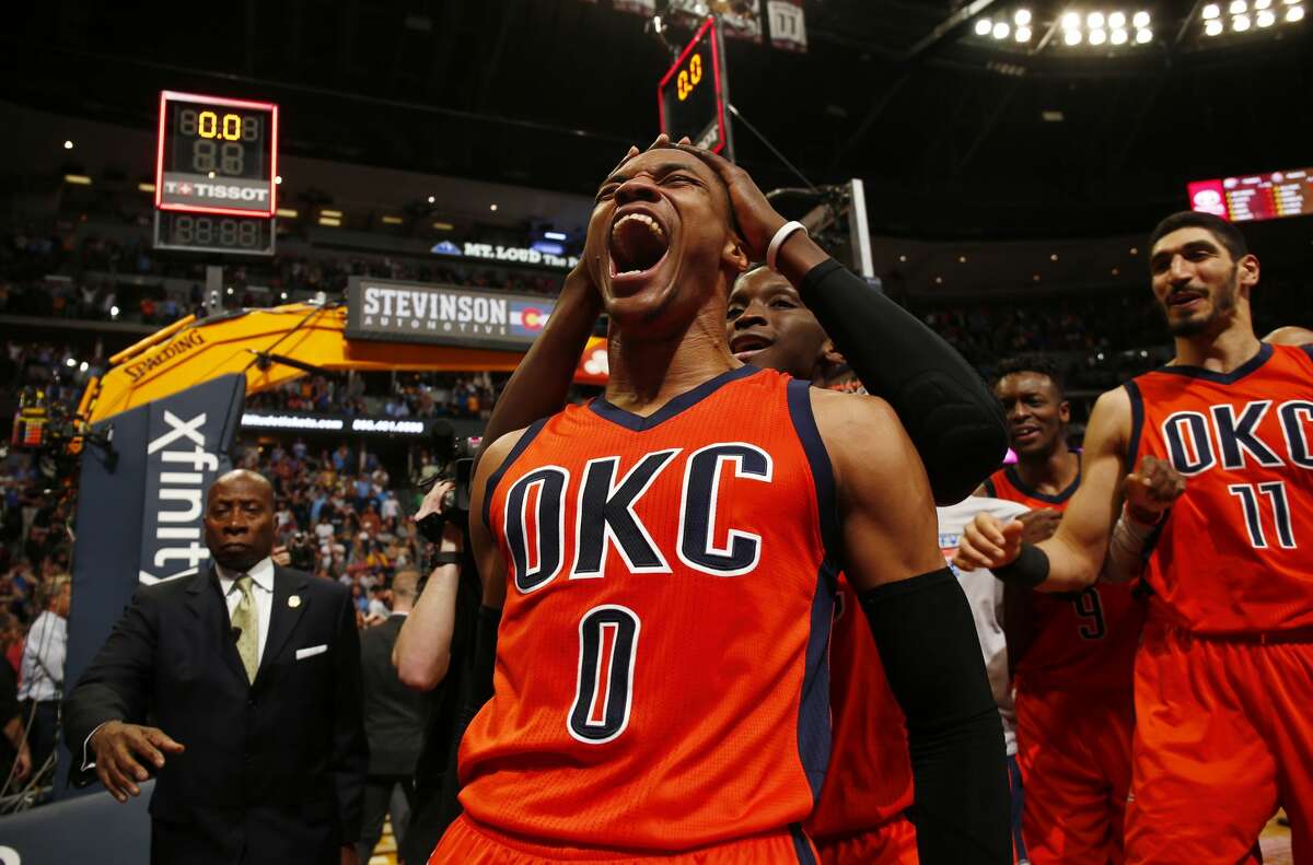 Thunder's Russell Westbrook breaks record for triple-doubles, sinks Nuggets with 3-pointer at buzzer