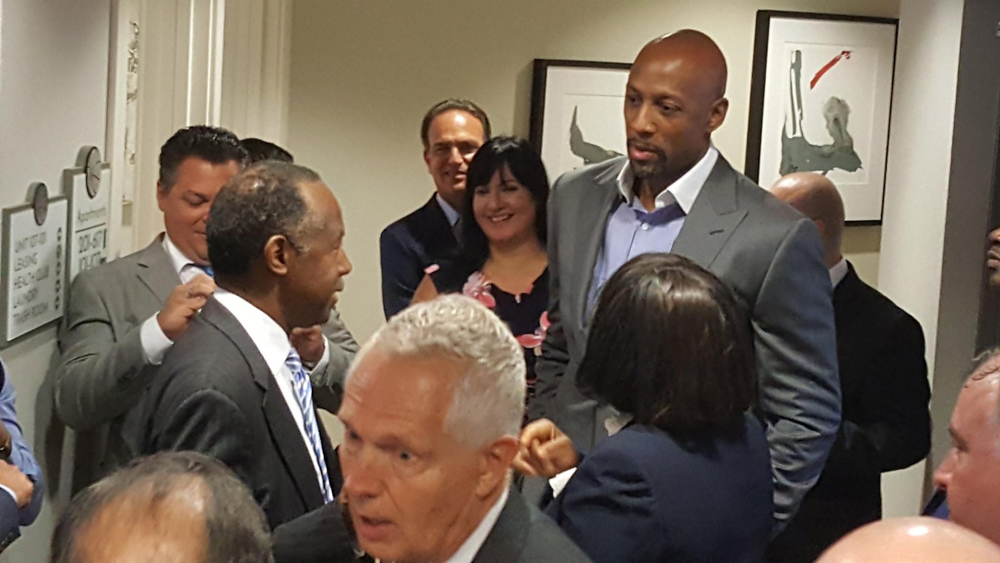 Ben Carson visits public housing, immediately gets stuck in an elevator