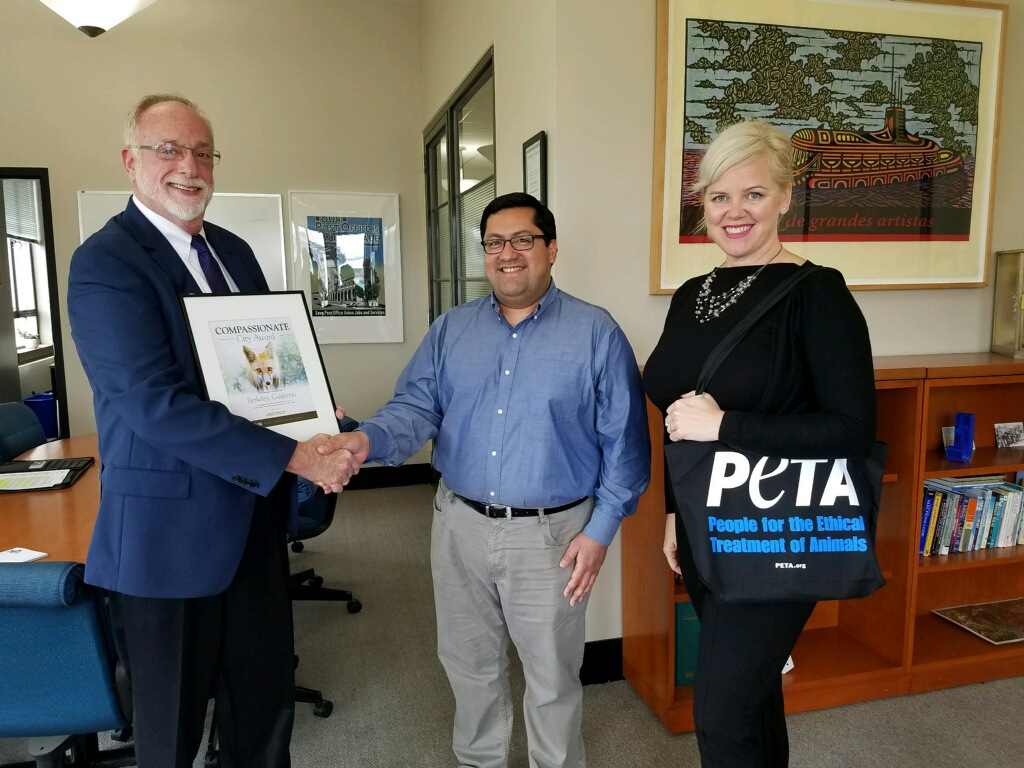 PETA gives Berkeley compassion award, rabbit-shaped chocolates