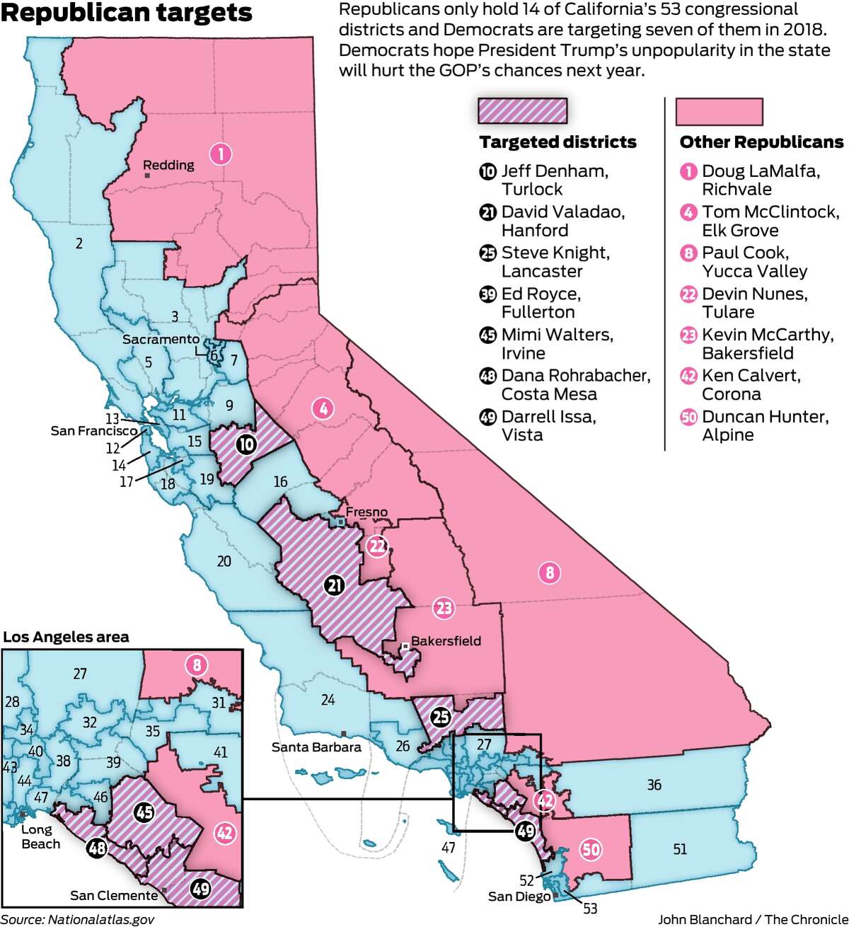 California Democrats focus on normally safe GOP House seats