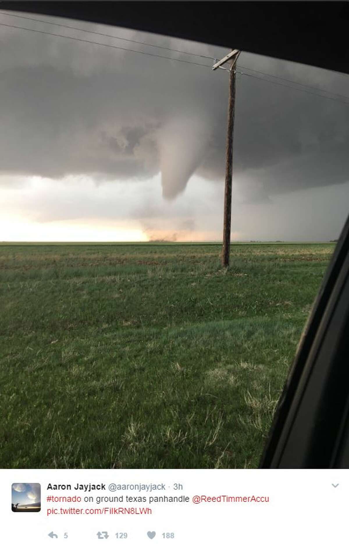 Preliminary reports of tornadoes in North Texas, Dimmitt