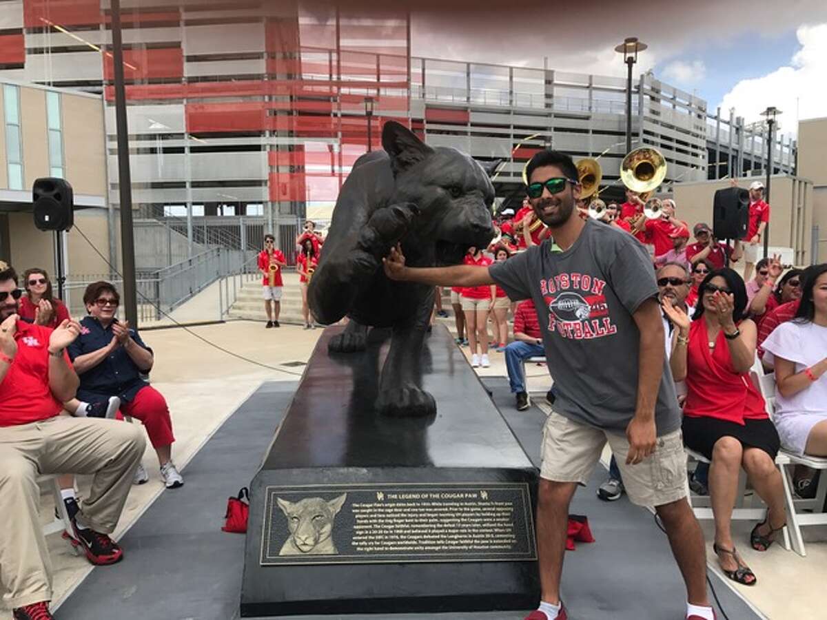 UH unveils bronze cougar statue outside TDECU Stadium