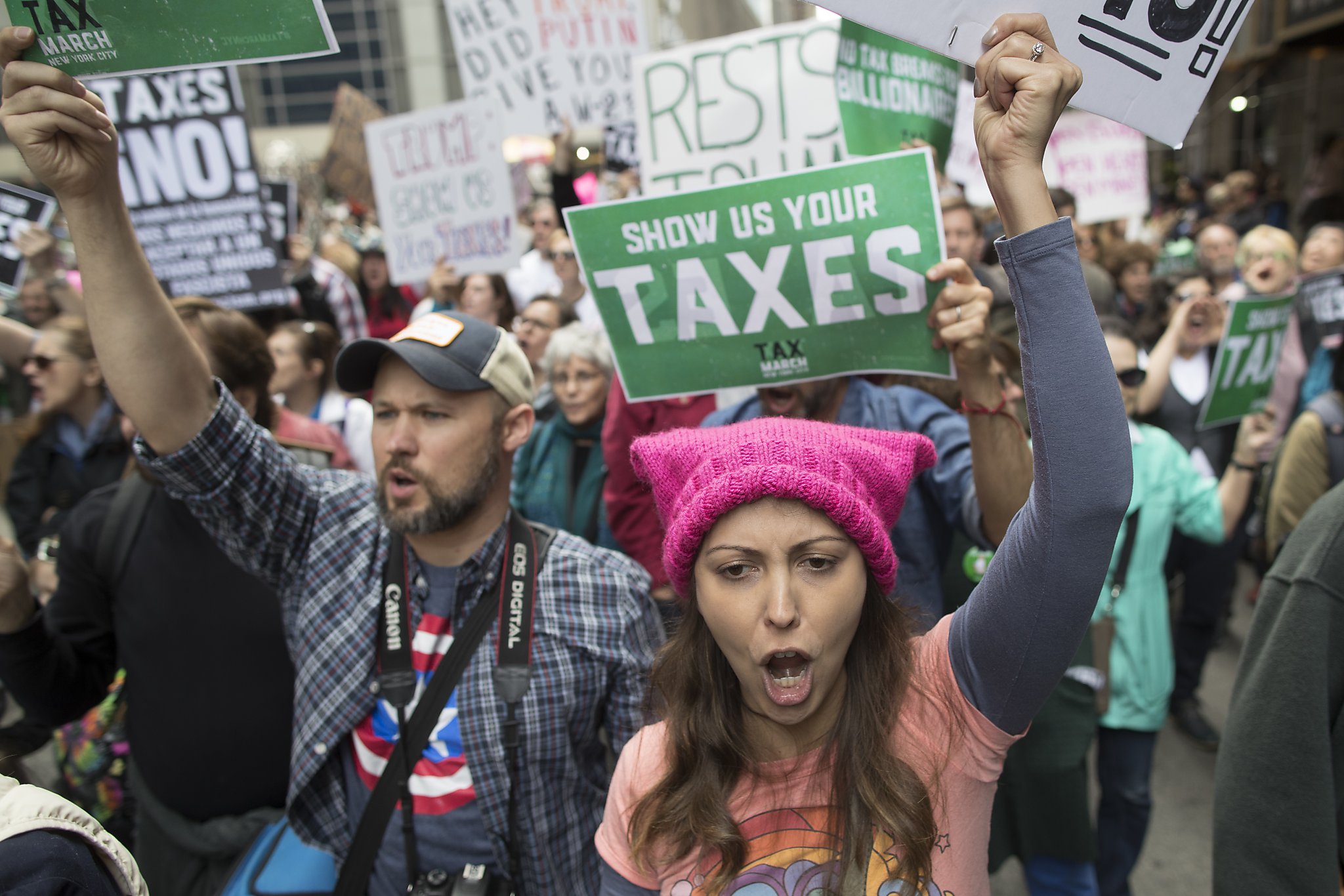 Protesters take to the streets in SF for anti-Trump Tax March