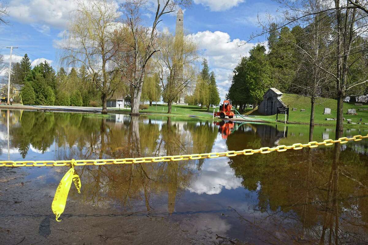 Saratoga Monument Lot Flooding A Mystery